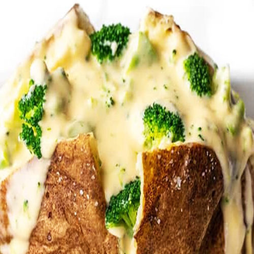 Broccoli Cheddar Stuffed Potatoes